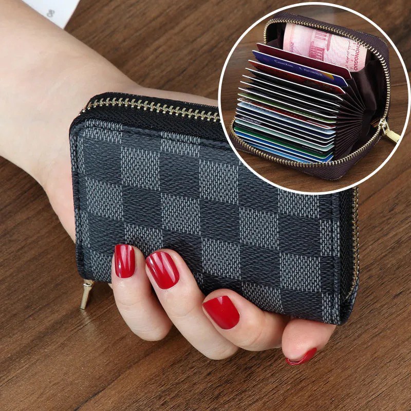 Credit Card Wallet Card Holder Wallet Women Men atm ID Card Case Coin ...