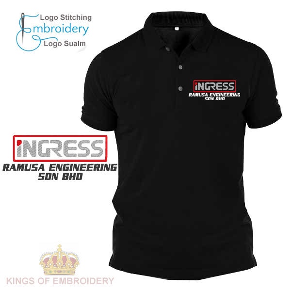 Baju logo Sulam Polo Classic T Shirt Embroidery Logo Ingress ...