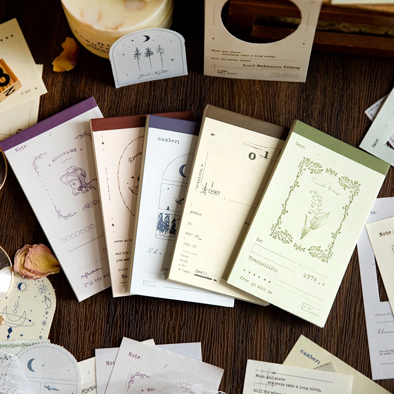 ENWEI 50 Sheets [Time Fairy Tale Series] Vintage Journal Sticky Notes ...