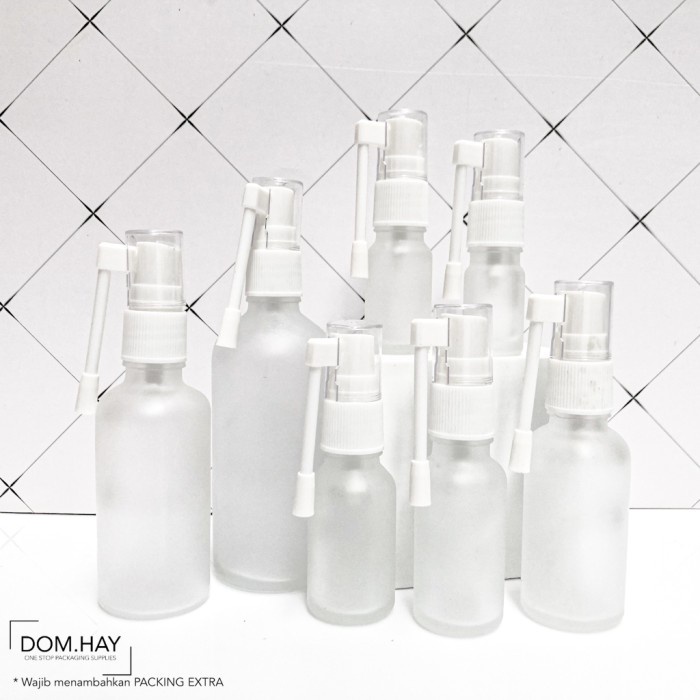 Long Nasal Spray Bottle Glass Frosted Doff White Nose Cleaner Spray ...