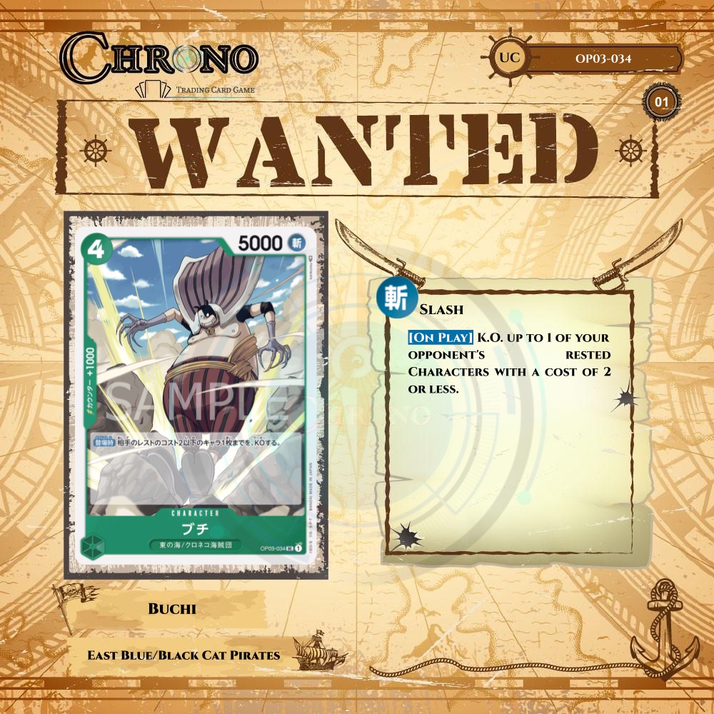 OP03-034 | Buchi | Uncommon | Character | Pillars of Strength | One ...