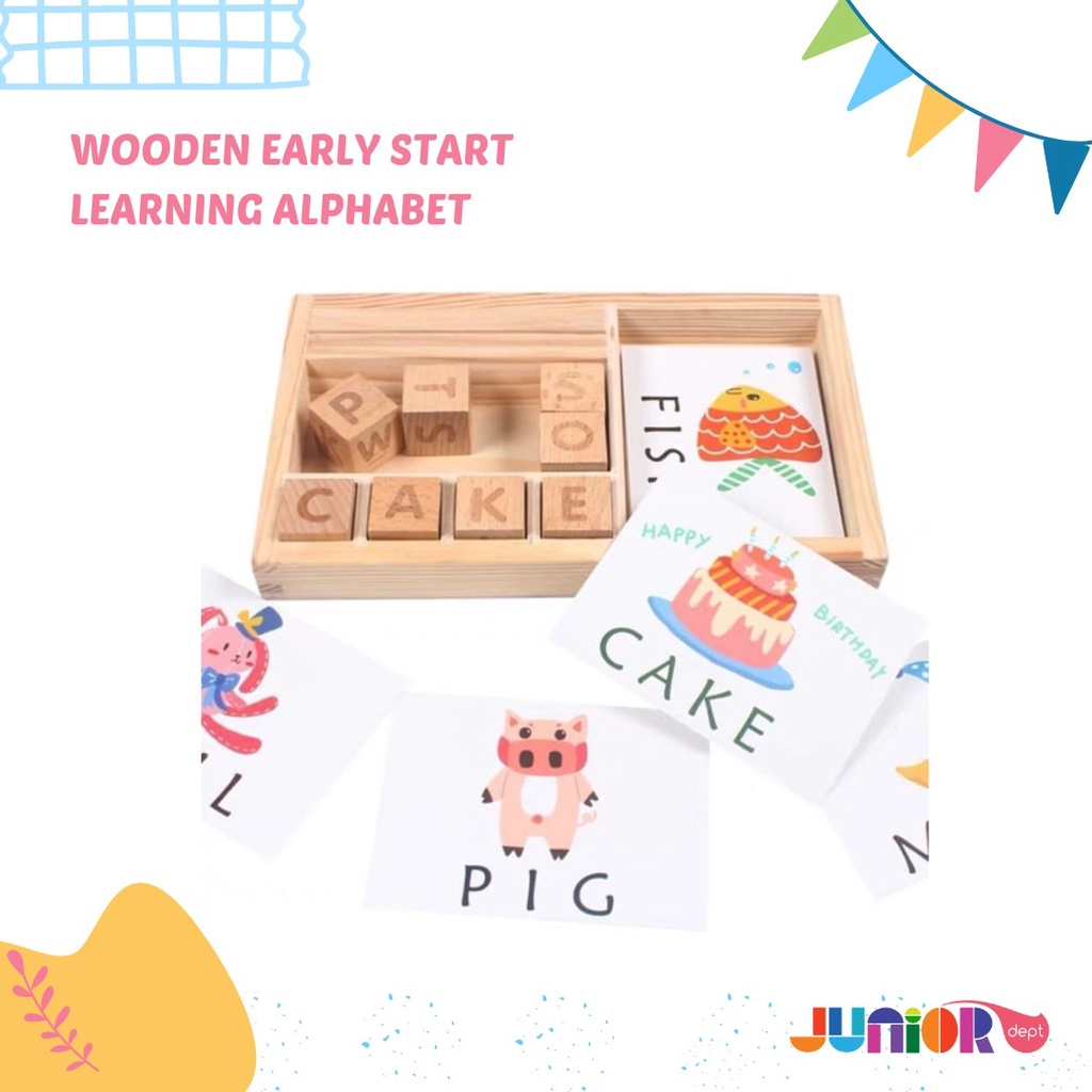 Wooden Early Start Learning Alphabet / Learn to Read / Phonics | Shopee ...