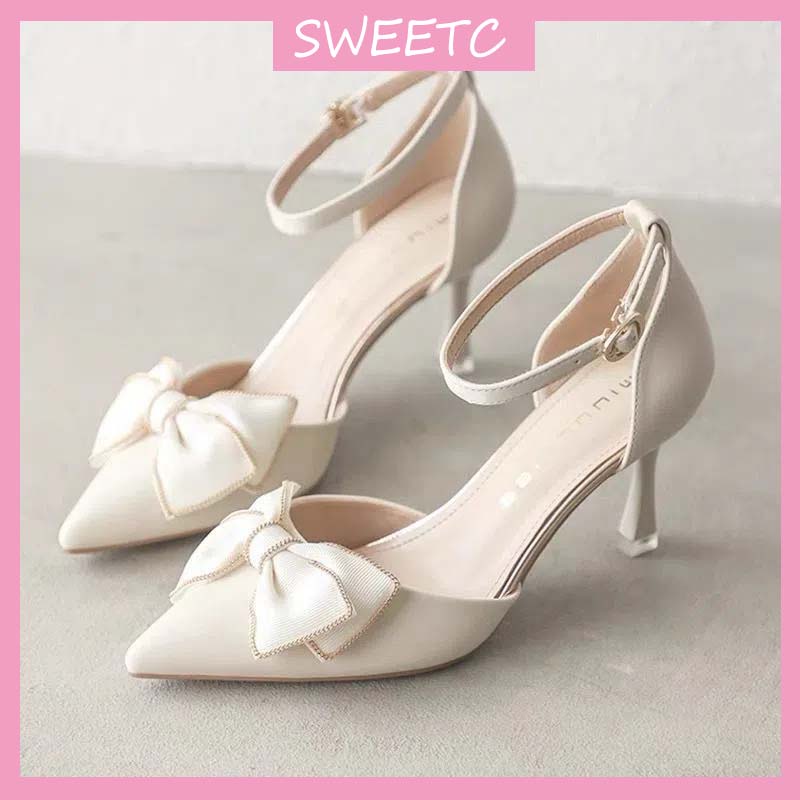 SWEETC Kasut raya perempuan Raya Heels 2024 kasut tinggi Women's ...