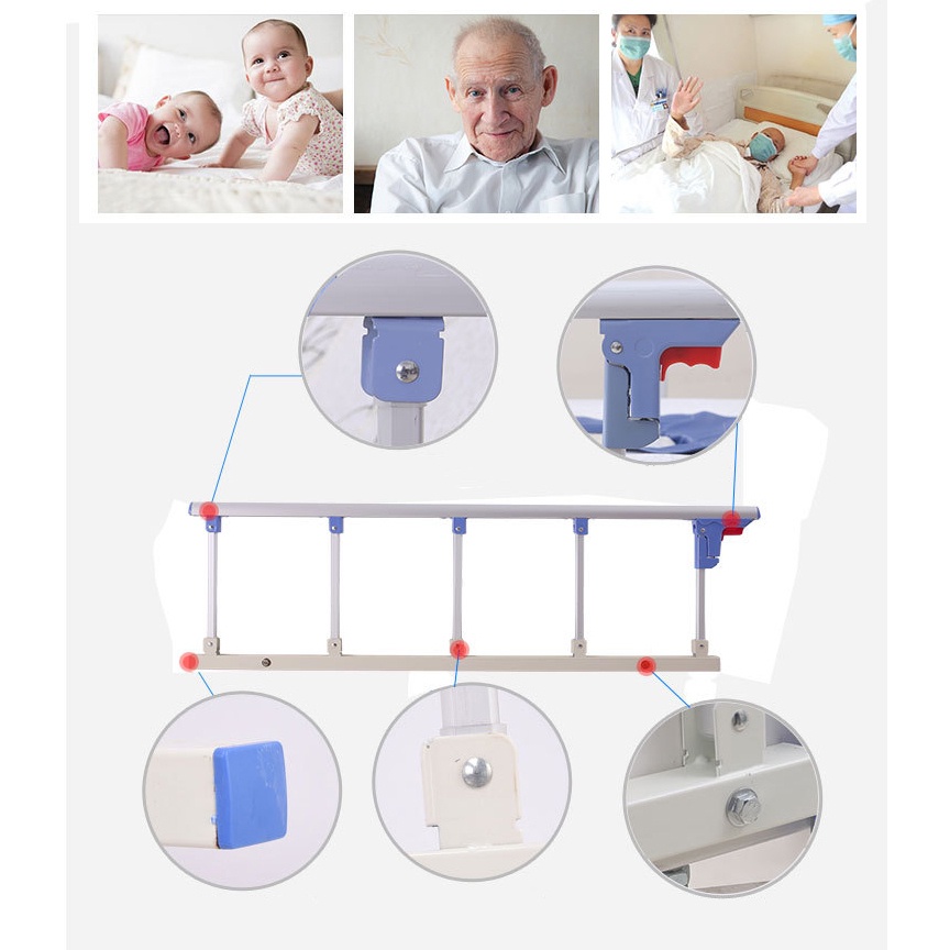 Hospital Bed Guardrail Children Elderly Anti-Fall Bed Fence Aluminum ...