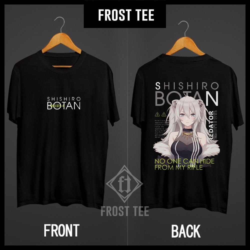 Hololive Shishiro Botan Digital Art (Black) T-Shirt With Beautiful ...