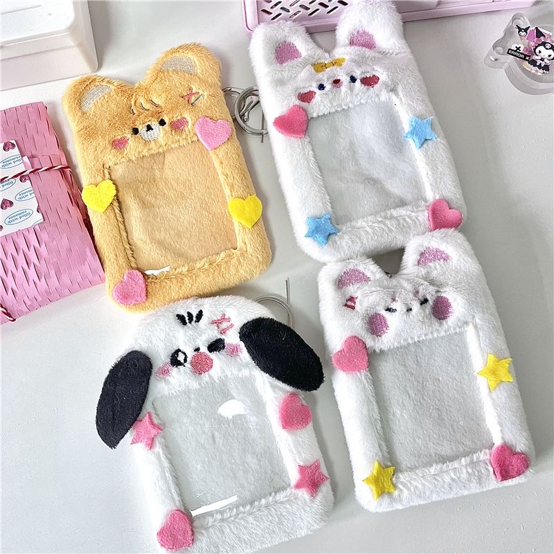 Bentoy Milkjoy Student Card Bag Cute Fashion Keychain Soft Flannel Card ...