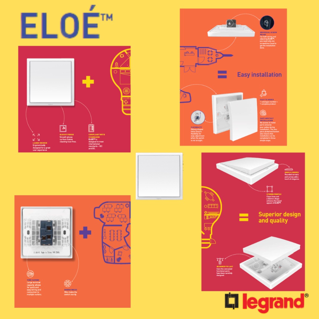ELOE SWITCHES SERIES CAT6 / INTERMEDIATE / DP / DIMMER | Shopee Malaysia