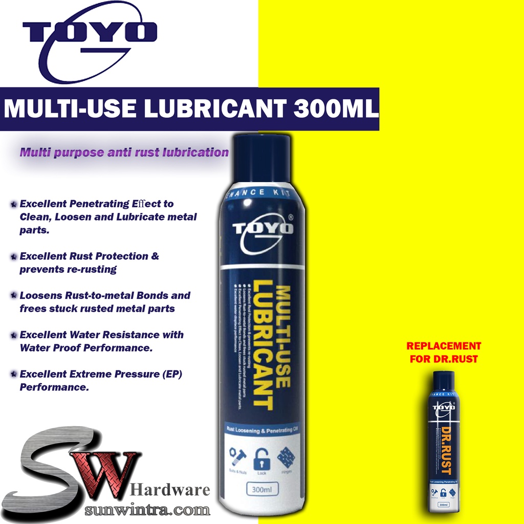 TOYO-G MULTI-USE LUBRICANT 300ML AEROSOL SERIES (REPLACEMENT DR. RUST ...