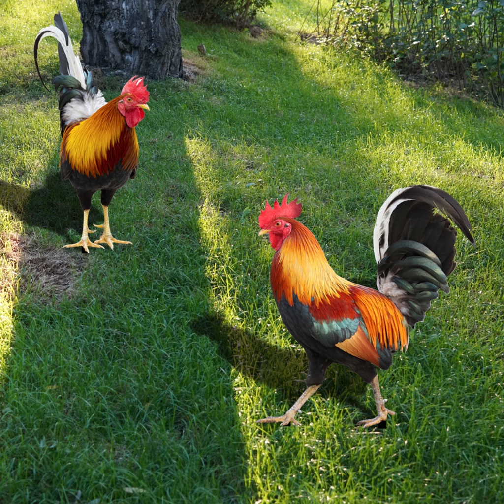 Outdoor Garden Rooster Ornament For Yard Lawn Backyard Patio Chicken ...