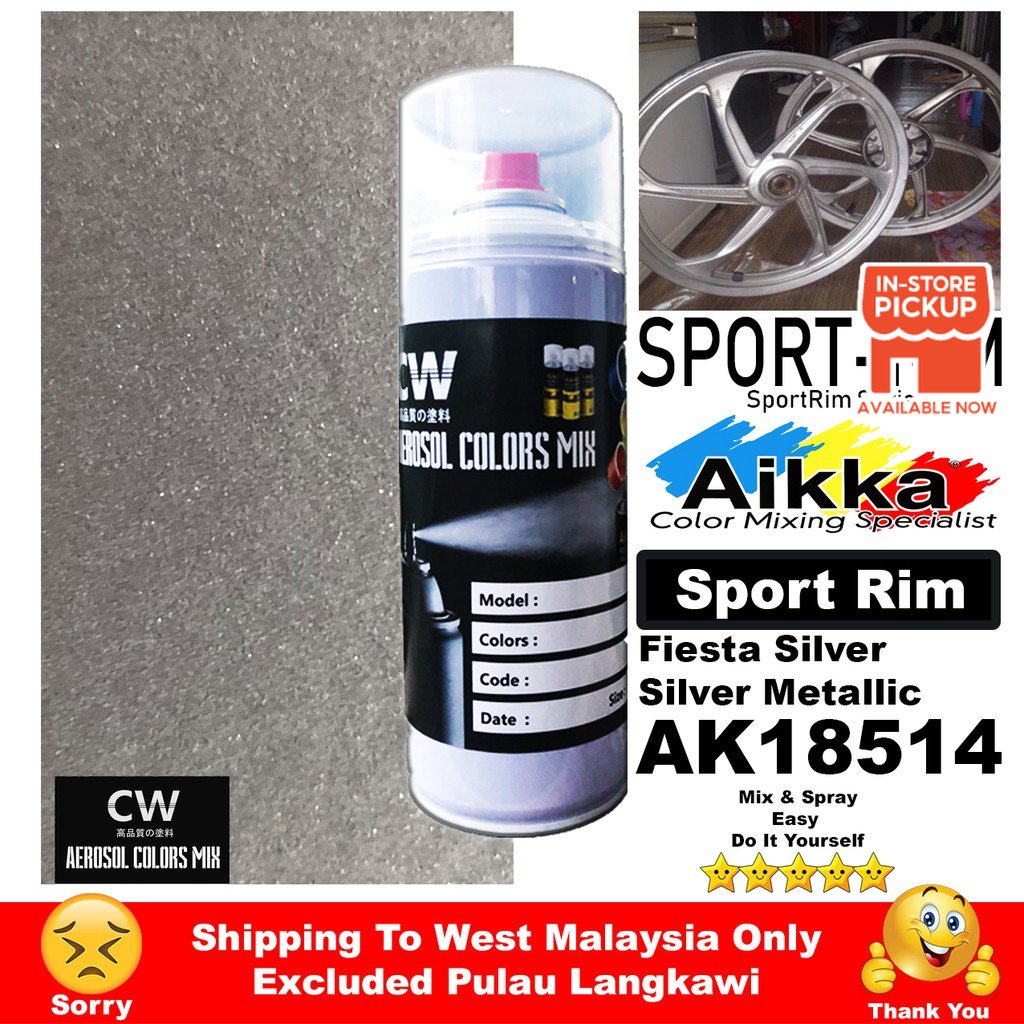 [ Fiesta Silver Metallic AK18514 ] Touch Up Paint 2K CW Aikka DIY ...