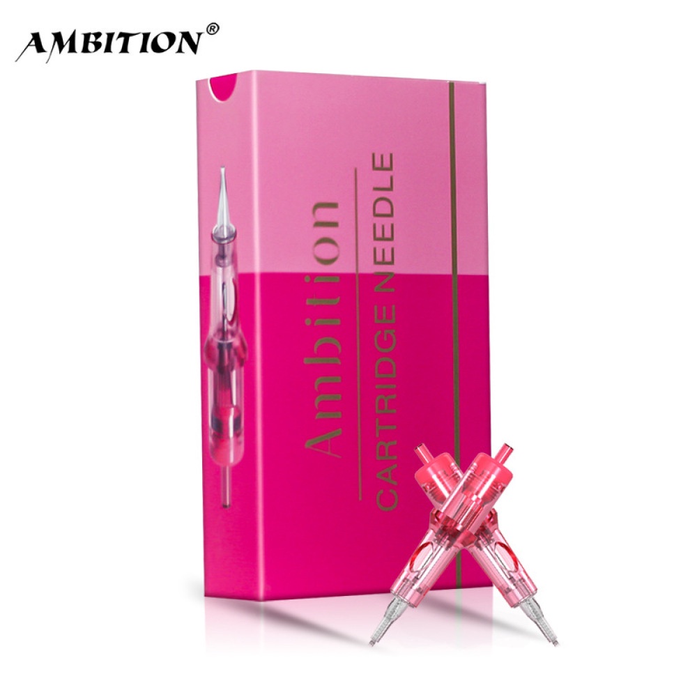 20pcs/box AMBITION Microblading Nano Cartridges Needles Pink Shell SMP ...