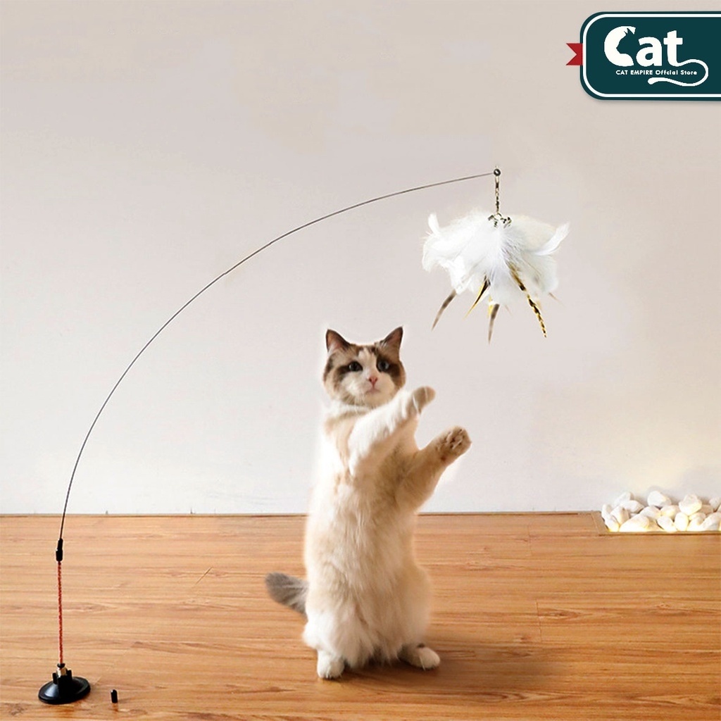 Cat Empire Cat teaser Cat Toy Feather Interactive With Bell Sucker Cat ...