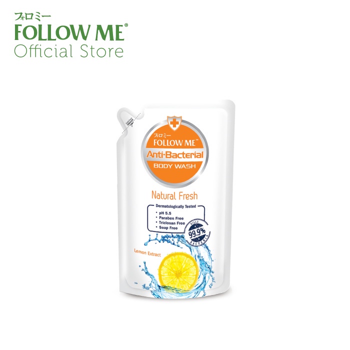 FOLLOW ME ANTIBACTERIAL BODY WASH REFILL PACK 900ML - NATURAL FRESH ...