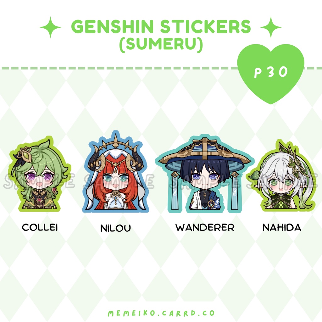 Genshin Impact Character Glitter Sticker (Sumeru) | Shopee Malaysia