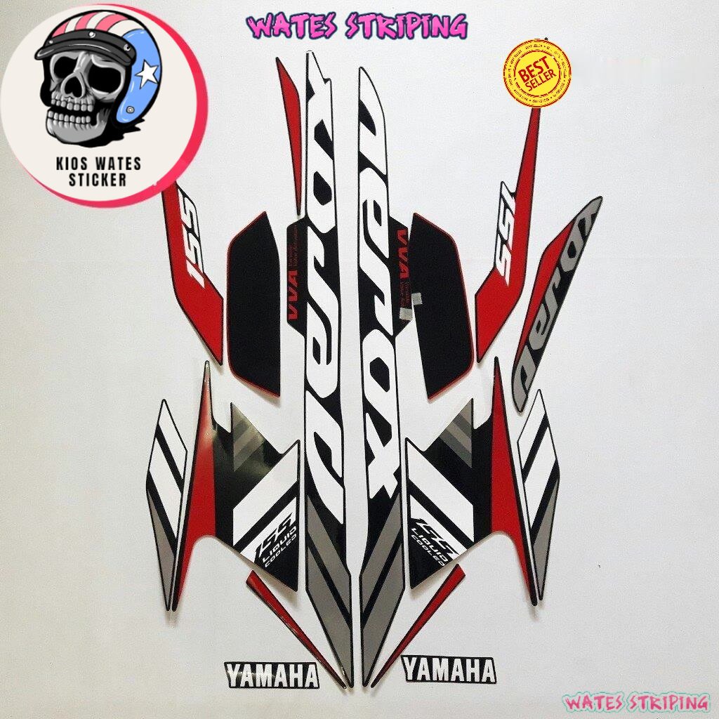 HITAM Original Genuine Striping Decal Polet Sticker Yamaha AEROX VVA ...