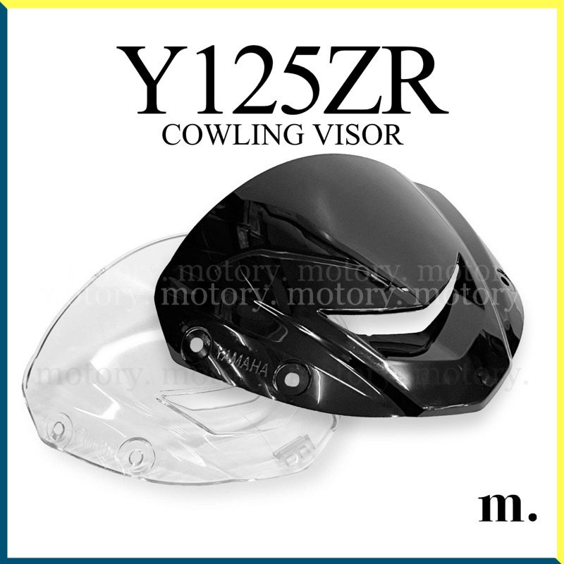 YAMAHA Y125ZR NEW COWLING VISOR (BLACK/CLEAR) WINDSCREEN WIND SCREEN ...