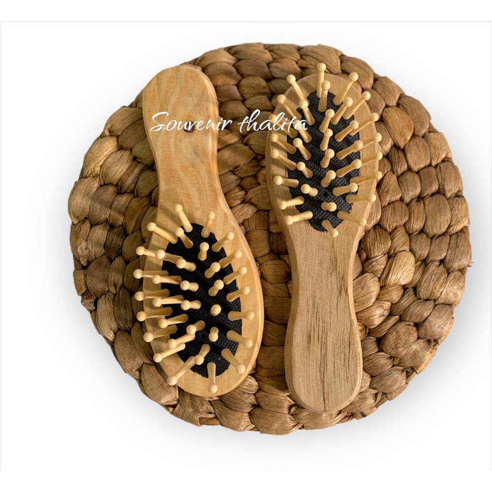 KAYU Wedding Souvenir Rustic Comb Wooden Comb Aqiqah Comb Hampers Comb ...