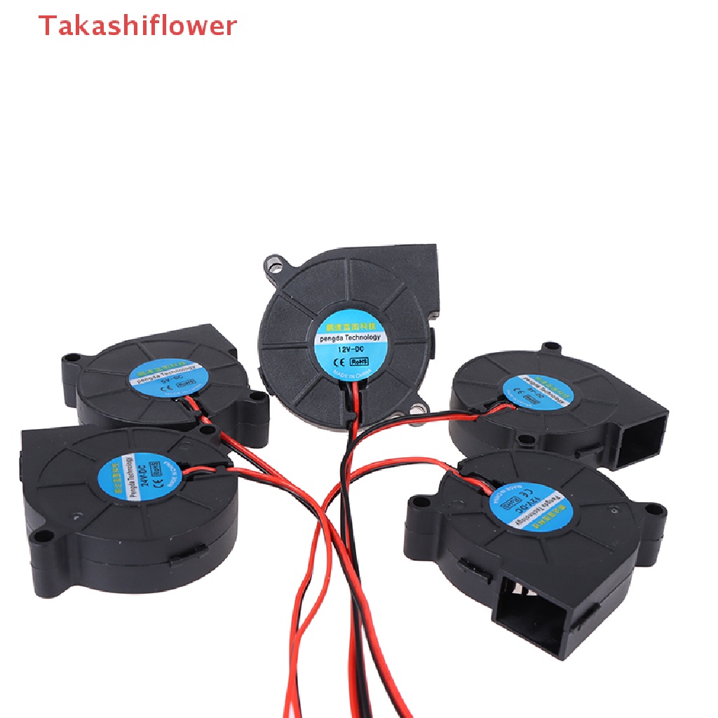 (Takashiflower) 5015 Cooling Turbo Fan 5V 12V 24V For Cooler Blower Part 3D Printer Accessories ...