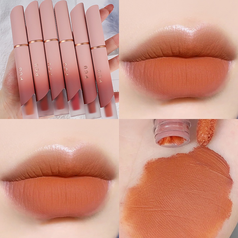 6 Colors Velvet Matte Lip Glaze Lip Cheek Dual-use Waterproof ...