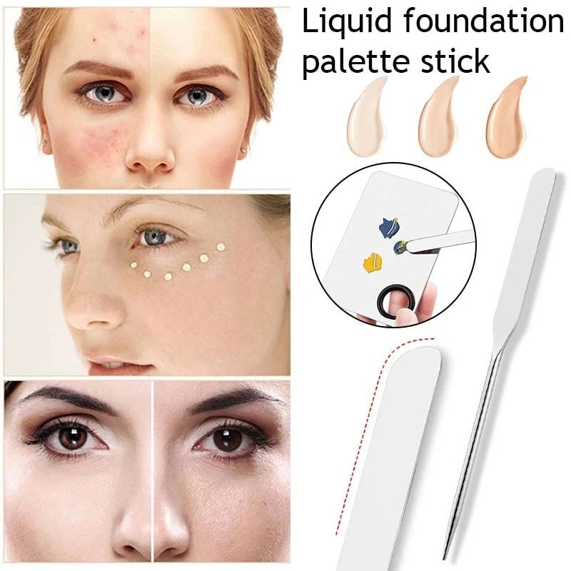 Stainless Steel Color Mixing Make-up Stick Dual Heads Makeup Toner ...