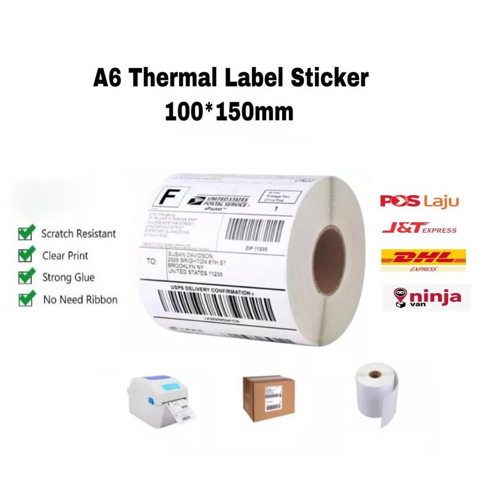 Waybill Sticker A6 Thermal Label Sticker Paper Shipping Label A6 ...