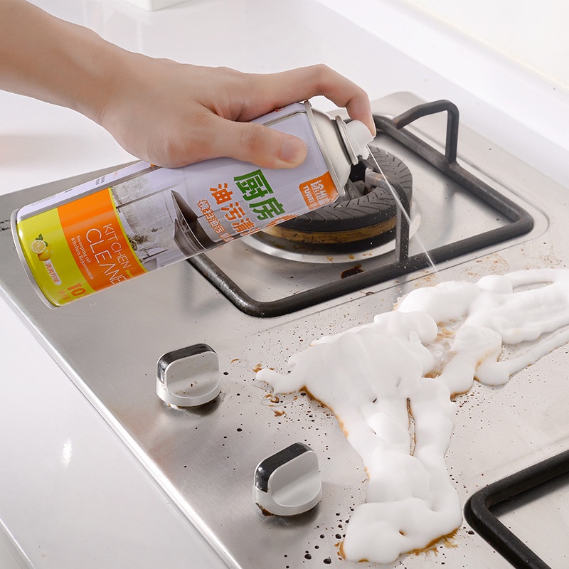 500ml Kitchen Oil Stain Cleaner Oil Pollution Foam Cleaning Spray ...