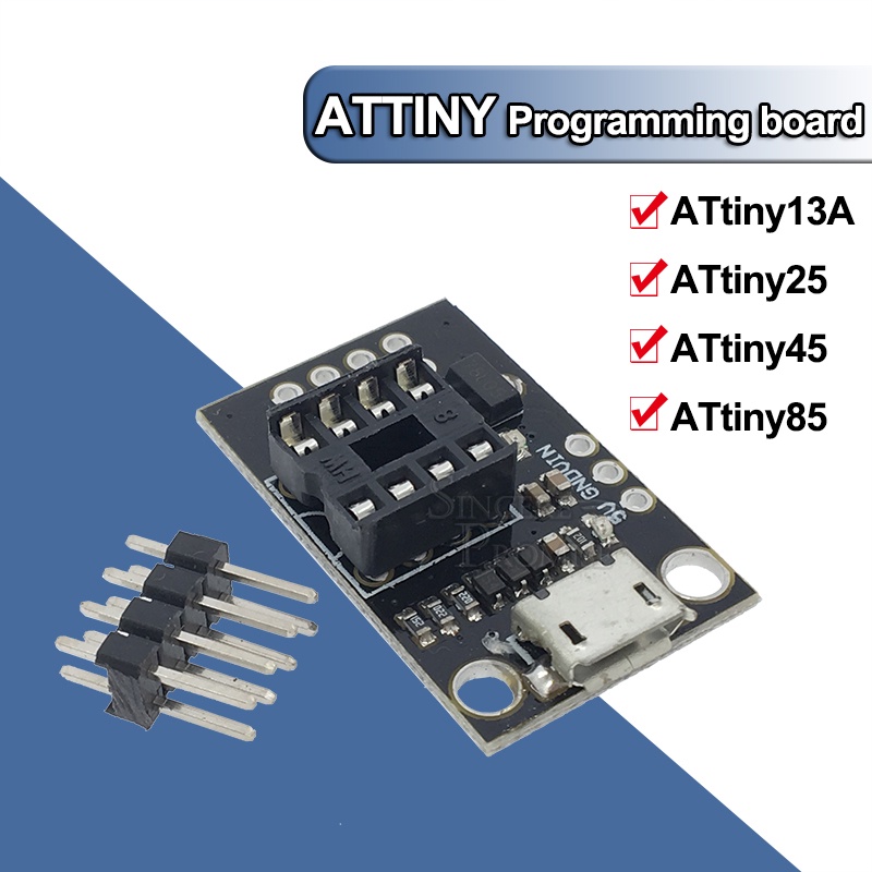 Pluggable ATTINY Development Board For ATtiny13A/ATtiny25/ATtiny45 ...