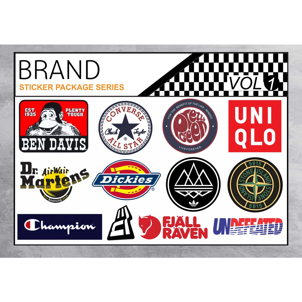 Sticker PACK LOGO BRAND - STICKER AESTHETIC - STICKER CASE - STICKER ...