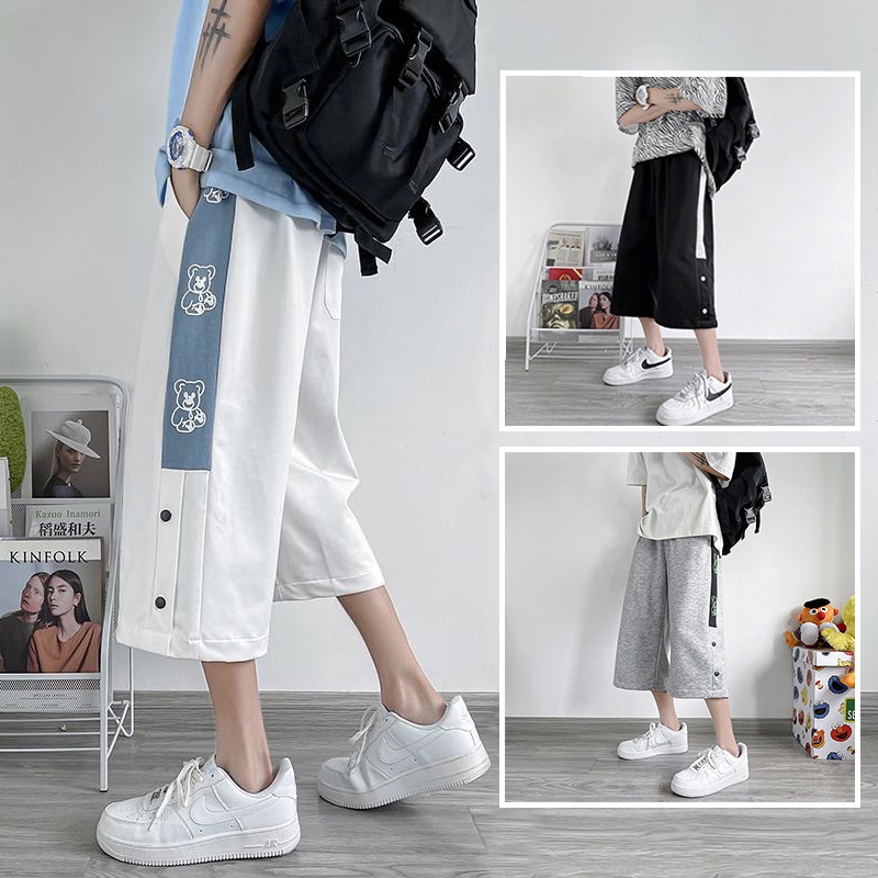 Casual capri pants men's jogging pants sports shorts seluar pendek ...