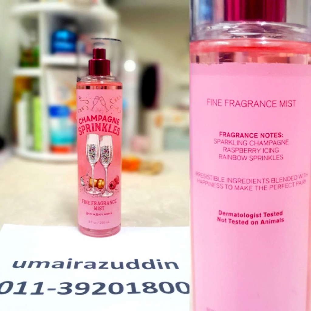 Bath & Body Works Champagne Sprinkle Fine Fragrance Mist 236ml | Shopee ...