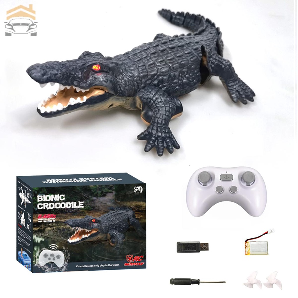 RC Crocodile Toy Remote Control Alligator Toy High Simulation Crocodile ...