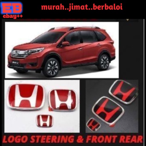 ORIGINAL HONDA LOGO RED + SILVER BLACK BRV | Shopee Malaysia