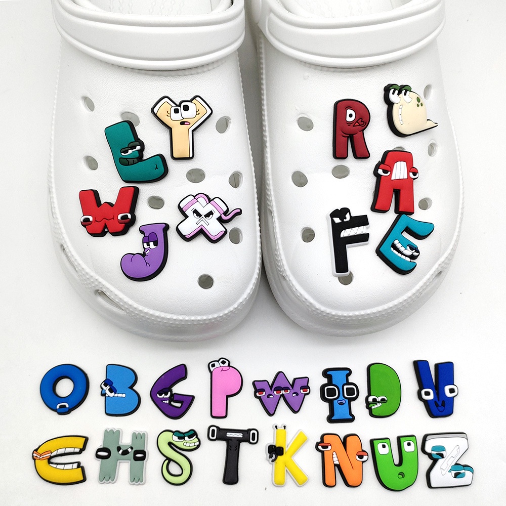 Cartoon Initial Letter jibbits Anime Shoe Charms Alphabet Lore Jibits ...