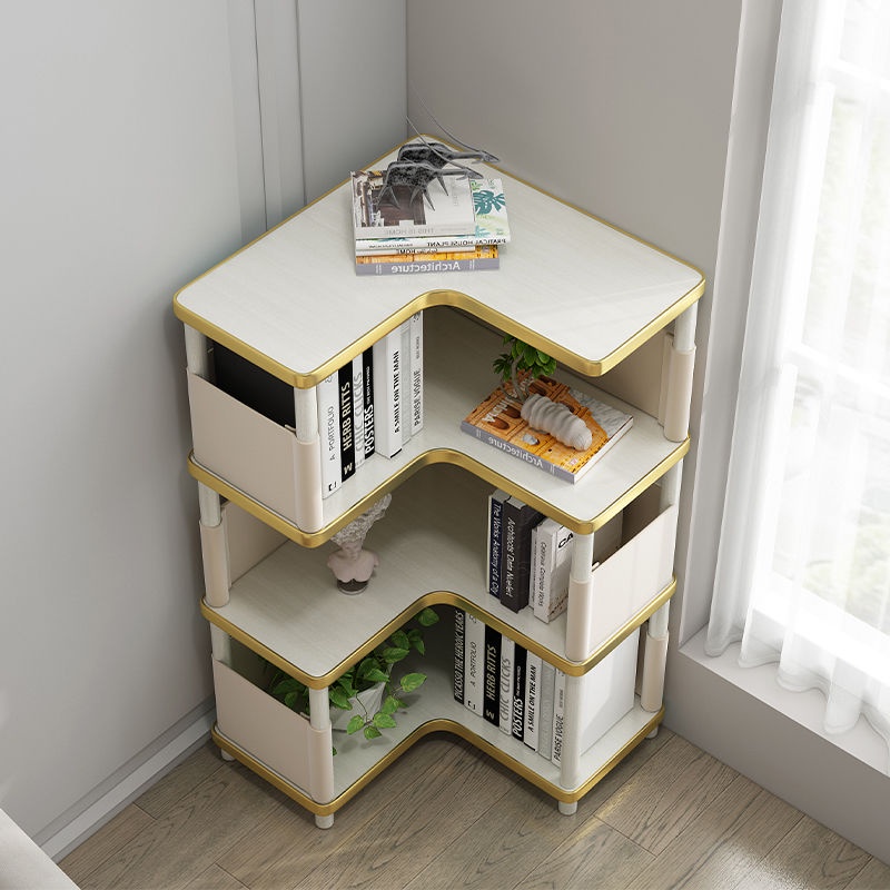 Living room corner cabinet turn bookshelf corner shelf triangular ...