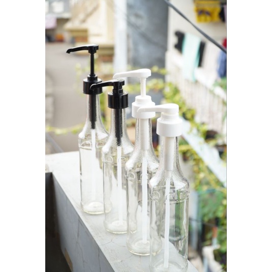 700ml glass bottle and Syrup pump (6 bottles + 6 Syrup pump) | Shopee ...
