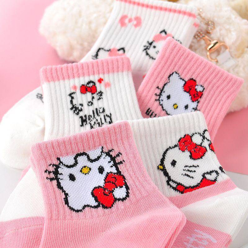Hello Kitty socks, children's socks, girls' cartoon tube socks ...