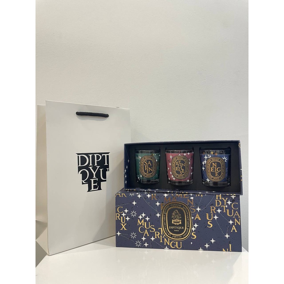 ORIGINAL DIPTYQUE CANDLE SET 3X70G (SAPIN,ETINCLELES,NEIGE) LIMITED ...
