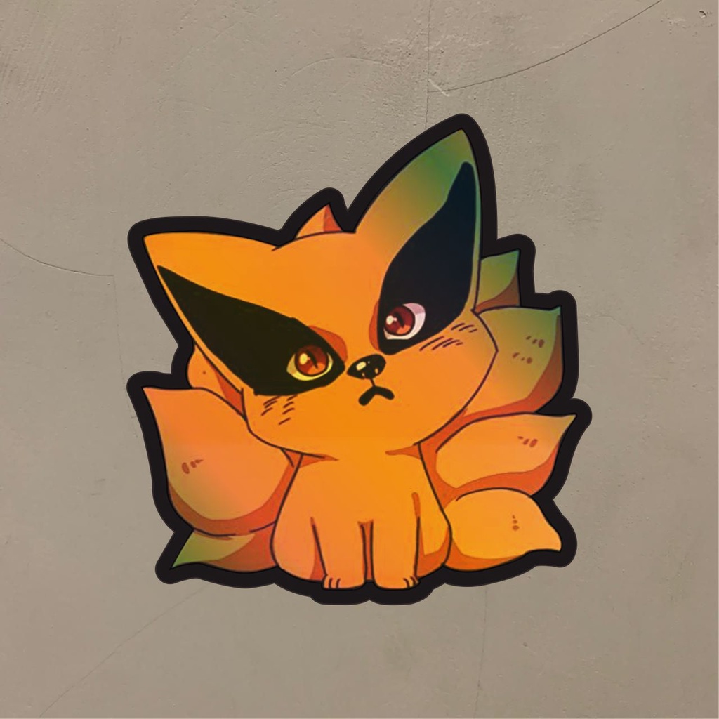 Anime Hologram Sticker Anime Kurama Naruto Sticker Case Hp And Laptop ...