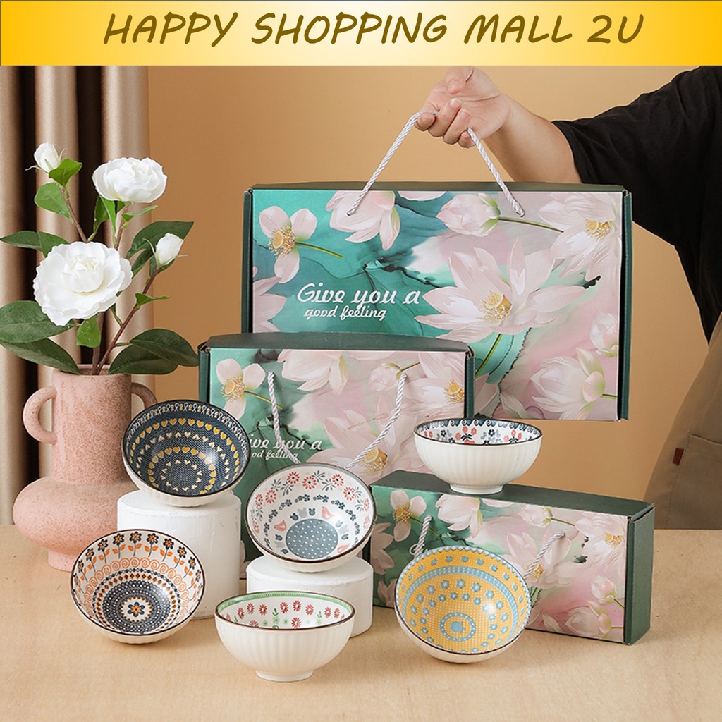 Ceramic Bowl Set Souvenir Gift Wedding Dinnerware Set Microwavable ...