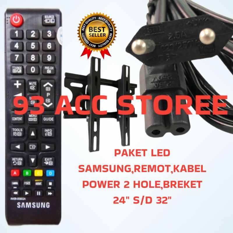 Samsung LED tv power Cable Package plus Remote, 32 inch tv Bracket ...