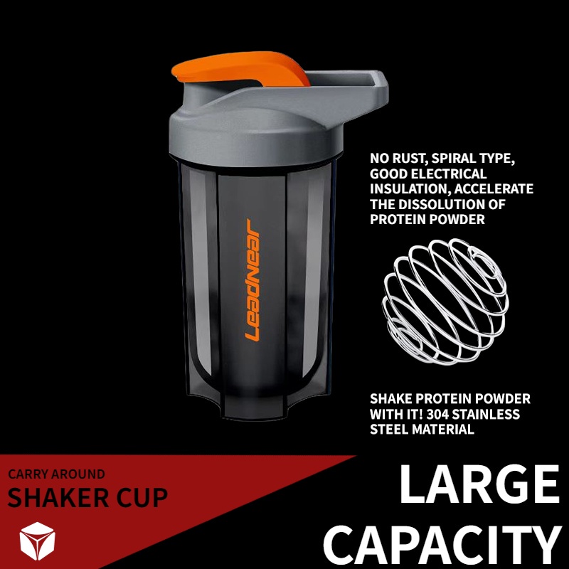 500Ml Blender Shaker Bottle With Stainless Whisk Ball Bpa Free Plastic ...