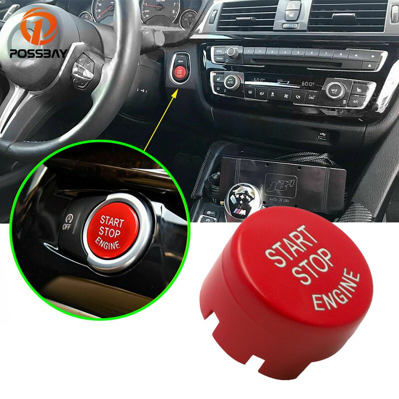 WCIC# 1 Pc Red Car Engine Start Stop Push Button Cover For BMW 1/2/3/4 ...