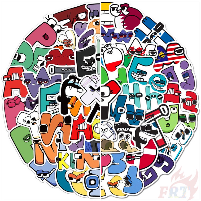 100Pcs/Set Alphabet Lore Series A Stickers Waterproof DIY Fashion ...