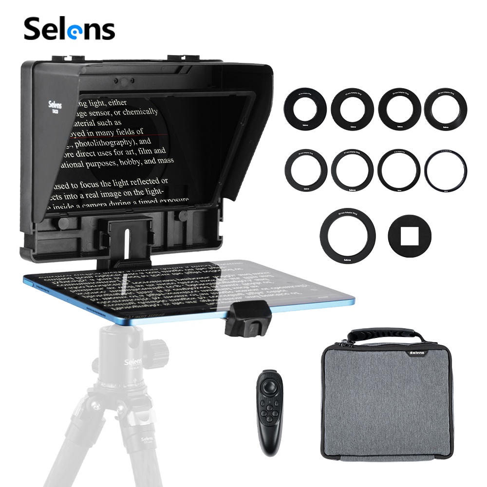 Selens Teleprompter Universal Portable Prompter with Remote Control ...
