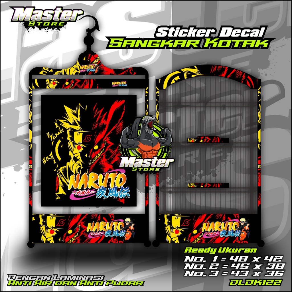 Sticker Decal NARUTO KYUUBI Variation Of Cage Hooks Etc Flat Box Cage ...