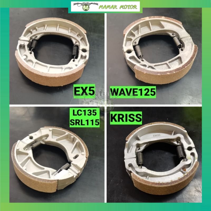 REAR BRAKE SHOE WITH SPRING BRAKE SHOE EX5/LC135/SRL115/KRISS/WAVE125 ...