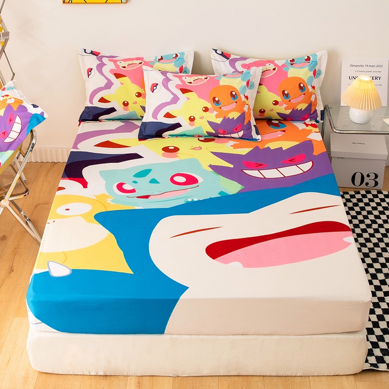 🔥Fast shipment！🔥100% cotton Cartoon sheet cover【Pure Cotton】 Fitted ...