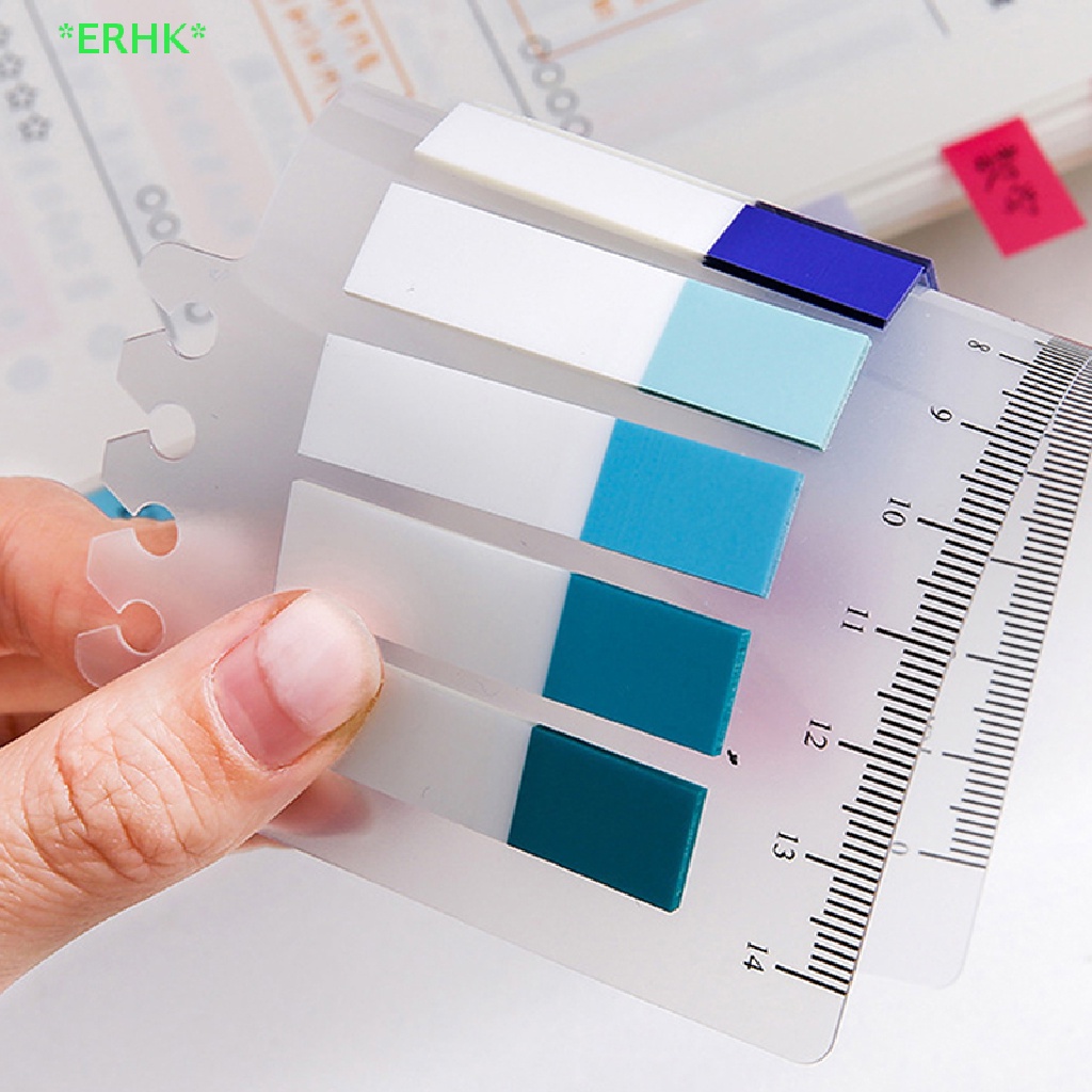 ERHK> 200 Sheets Colorful PET Waterproof Sticky Notes Index Tabs With ...