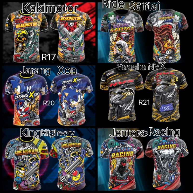 Baju Motor Sport baju anime (Kaki motor/Ride Santai/JarangXon/NVX ...