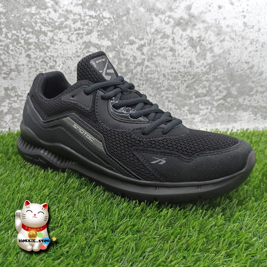 HITAM Spotec Running Shoes Article VERSA black/black | Shopee Malaysia
